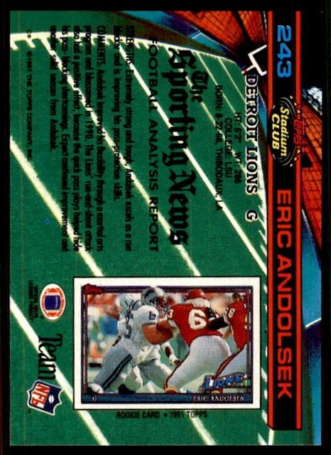 1991 Topps Stadium Club - #243 Eric Andolsek (RC) for sale online | eBay