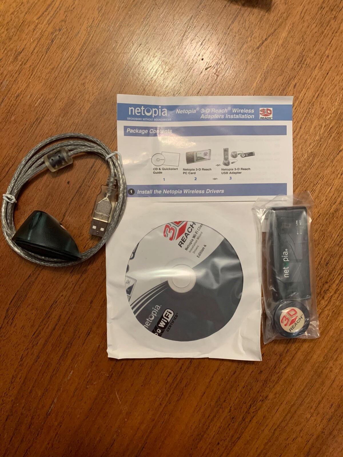 Netopia 3-D Reach Wireless Internet USB Adapter Laptop/PC Wireless USB Adapter | eBay