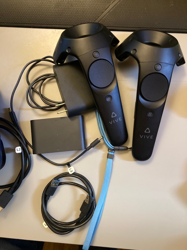 HTC VIVE Pro Headset VR Full Set Complete System Blue/Purple Slightly ...