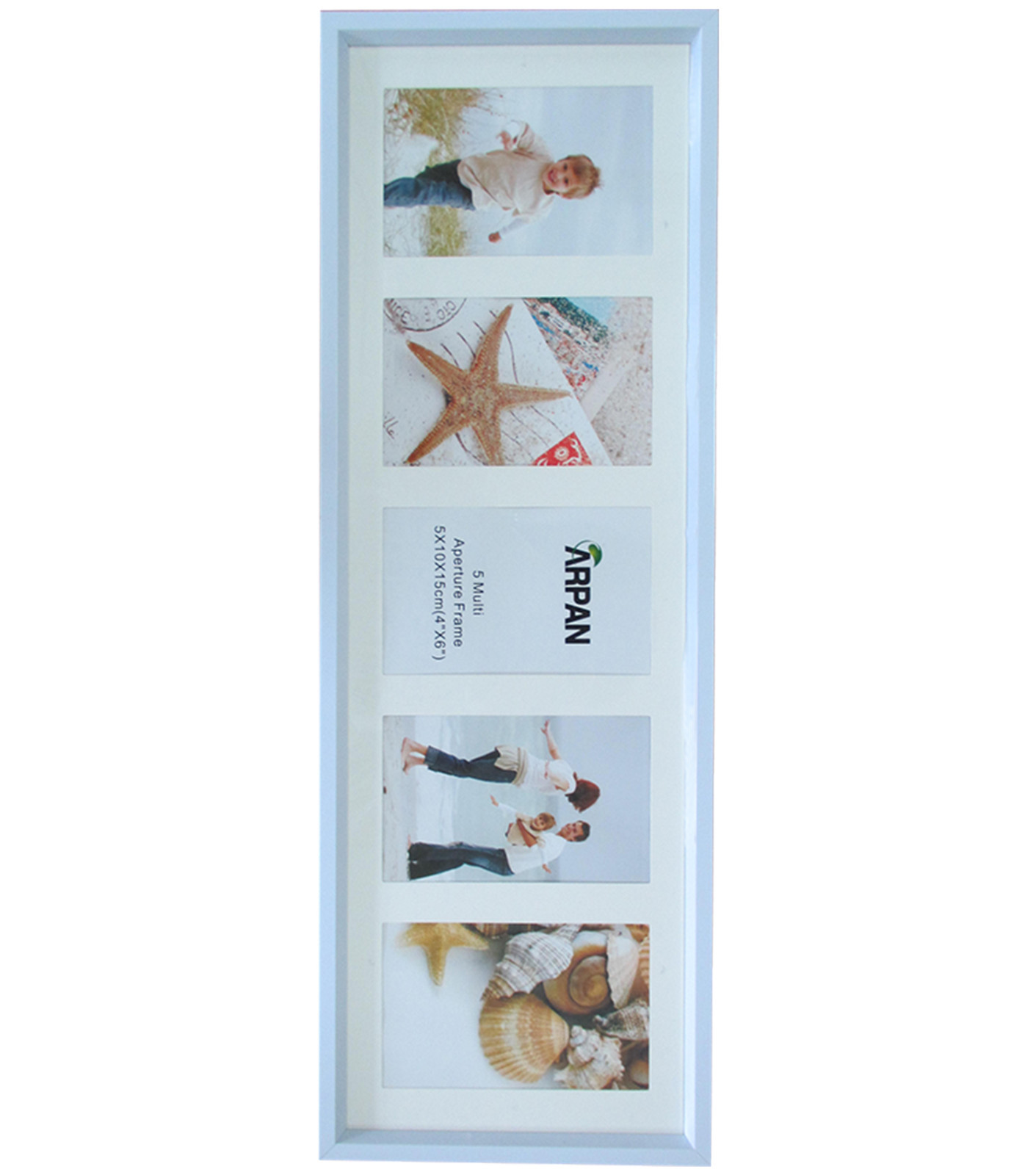 Multi Aperture Photo Picture Frames Holds 3 or 5 Photos White or Black ...