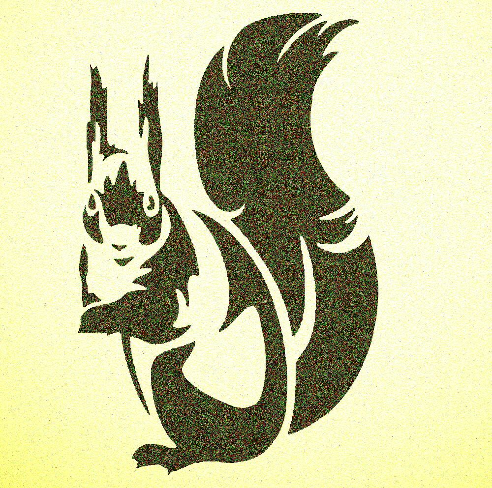 Running Squirrel Stencil