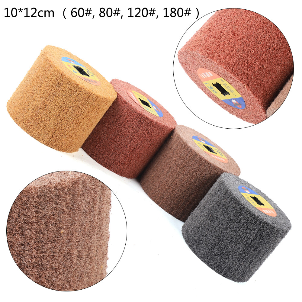 4pc Metal Grit Wire Drawing Burnishing Polishing Wheel 10x12cm 60# 80 ...