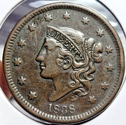 1838 Coronet Head Large Cent 1c High Grade Nice Coin | eBay