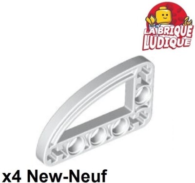 Lego Technic 4x Modified L Shape Quarter Ellipse thin 3x5 blanc/white ...