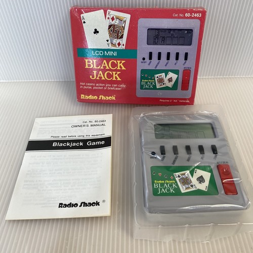 Vintage Blackjack Radio Shack LCD Mini Electronic Game 1993 60-2463 NIB ...