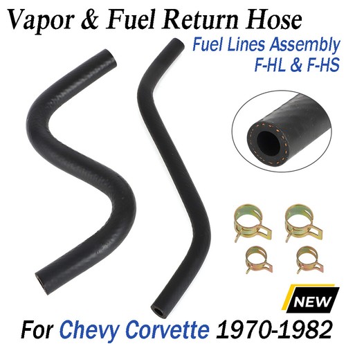 For 1970-1982 Corvette Fuel Gas Line to Pump Hose Kit Molded "S ...