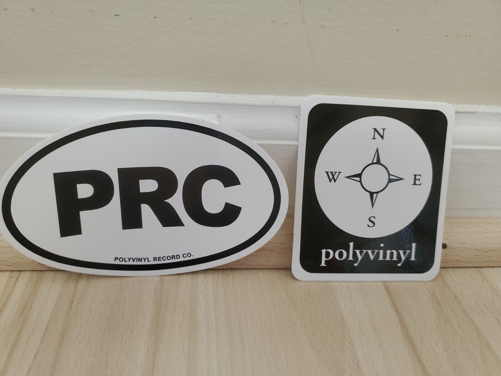 Set of 2 Polyvinyl Records Stickers: PRC, Standard Logo | eBay