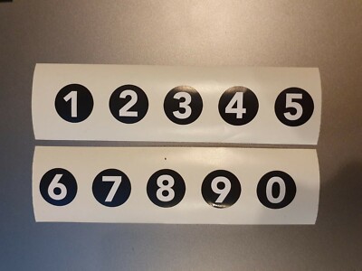 Harken Genoa Track Markers - 10 x 25mm dia stickers - 0 to 9 | eBay