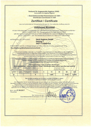 msept Minosept 1 Liter flüssiges Flächen-Desinfektionsmittel Konzentrat ...