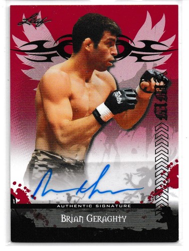 Brian Geraghty 2010 Leaf MMA Red Autograph Card # AUBG1 UFC | eBay