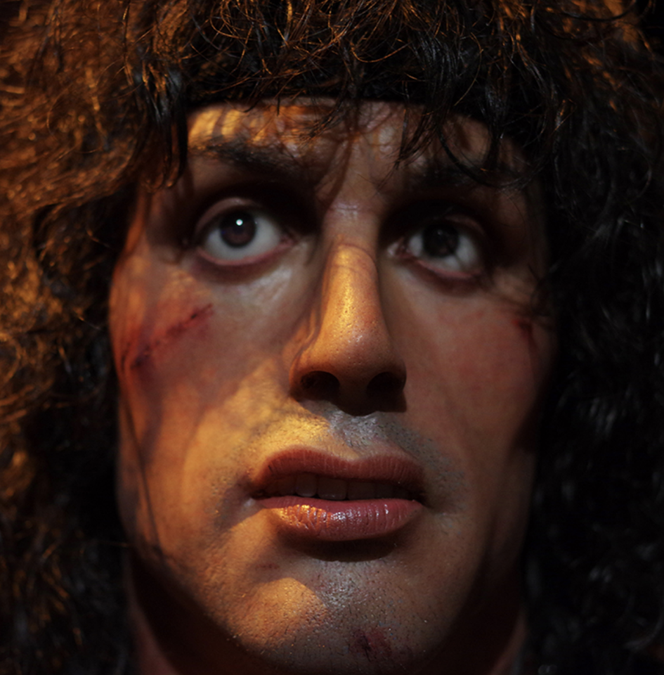 Life Size Sylvester Stallone Rambo Wax Statue Realistic Prop Display ...