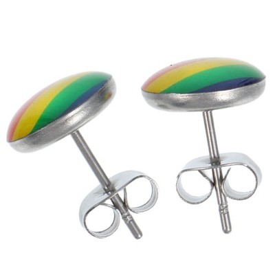 A Pair of Color Earrings Stainless Steel Ear Gay & Lesbian Earrings ...