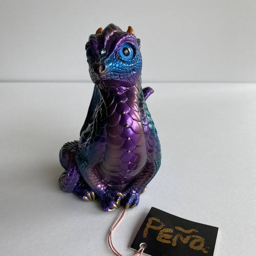 Windstone Editions Peacock Fledgling Dragon Young Purple 1997 Design M ...