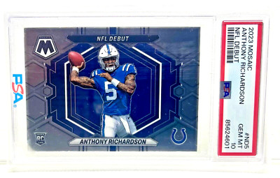 Anthony Richardson ROOKIE - 2023 Panini Mosaic Insert NFL Debut Card # ...