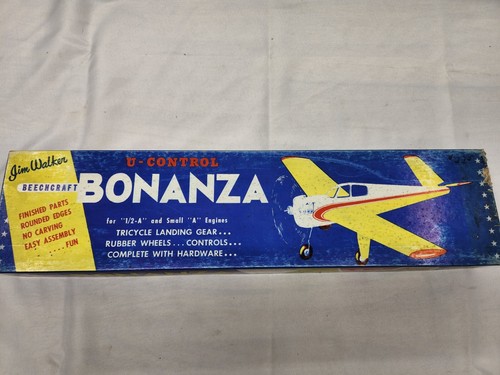 Vintage American Junior Jim Walker Beechcraft Bonanza balsa model ...