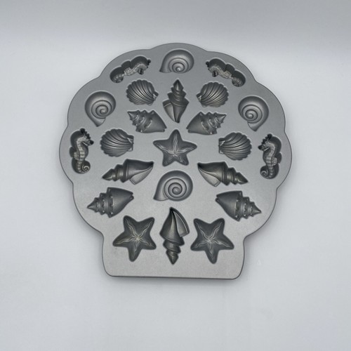 Nordic Ware SEASHELL Mini Cakes Candy Pan Gold Collection Seahorse ...