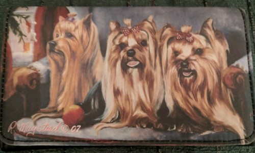 Ruth Maystead Yorkshire Terrier Checkbook Wallet Dogs Terriers Snap ...