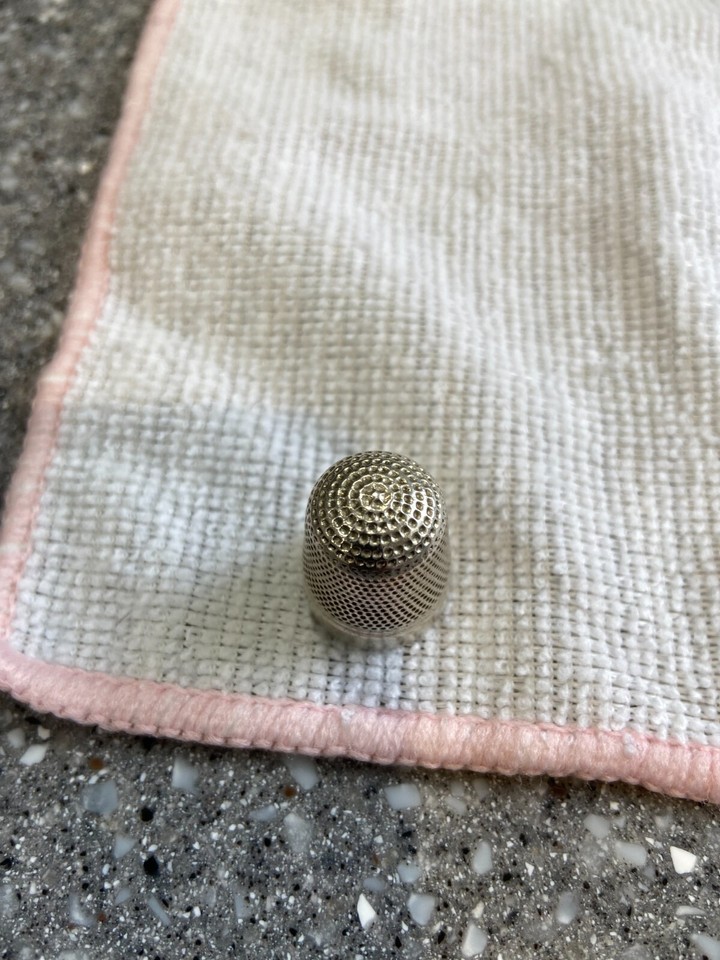 2 x Vintage Charles Horner Silver Steel Core Thimble Dorcas #7 & #8 + 3 ...