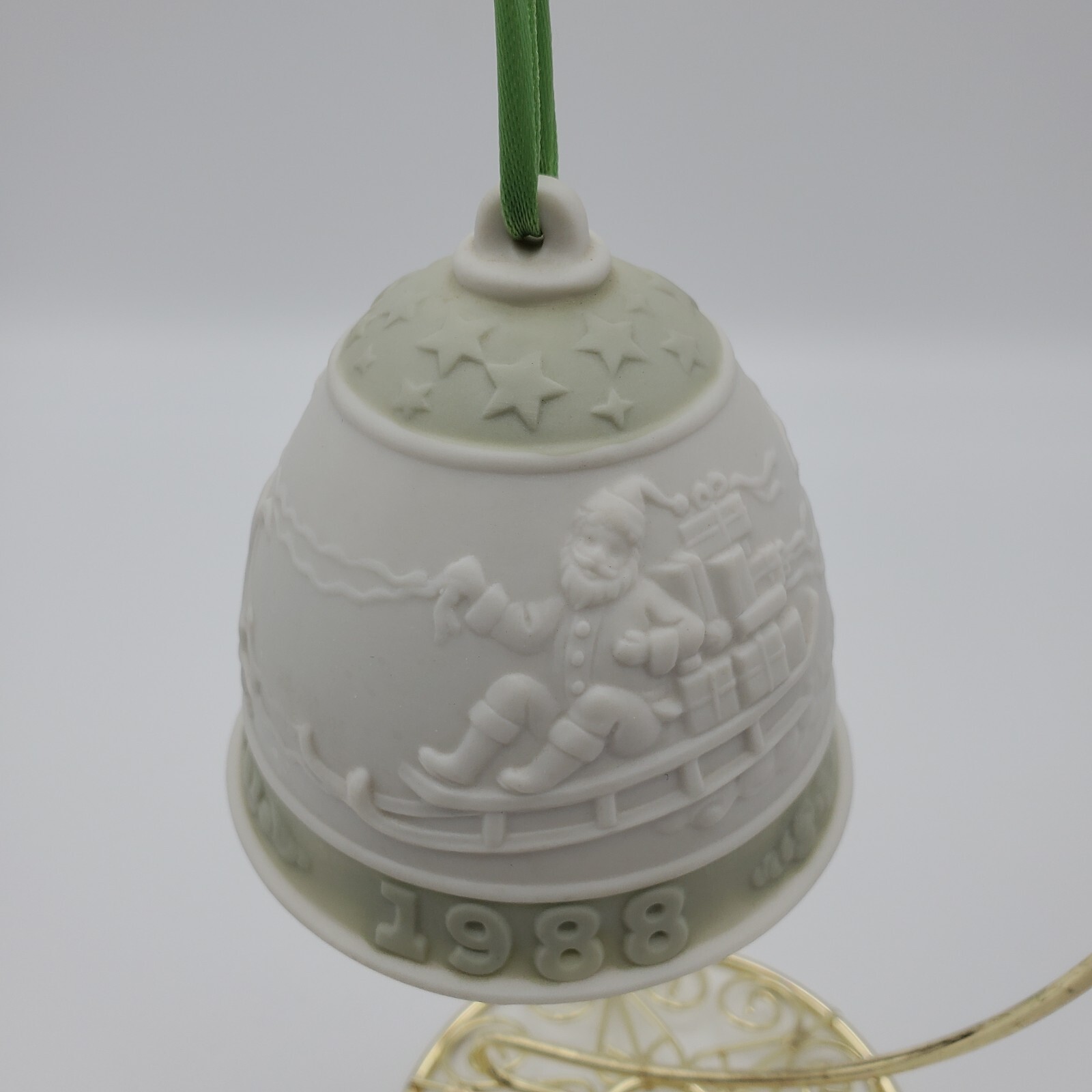 Vintage Lladro Christmas Bell Porcelain 1988 Second Annual Ornament EUC ...