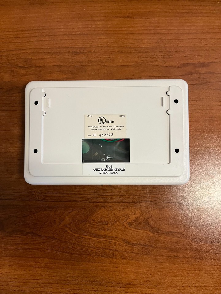 Apex RK36LED keypad for use with the Apex Destiny 6100 alarm panel | eBay