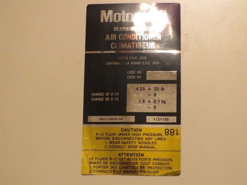 1979 LINCOLN CONTINENTAL TOWN CAR MARK V AIR CONDITIONING COMPRESSOR ...