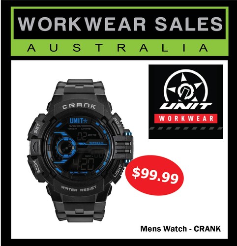 UNIT Men's Crank Watch Digital NEW, Unit Workwear | eBay