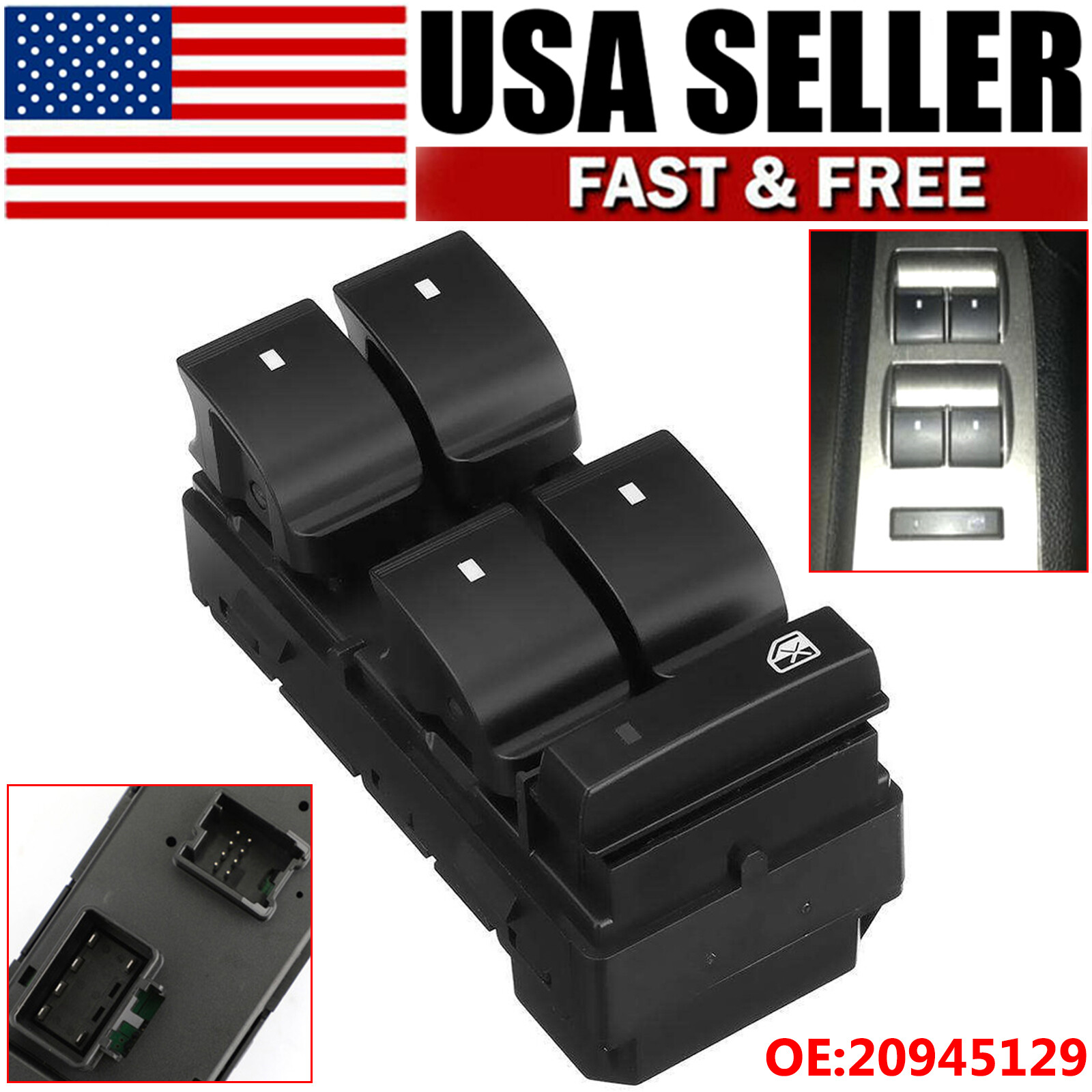 Front Power Window Master Drivers Control Switch For Chevrolet GMC ...