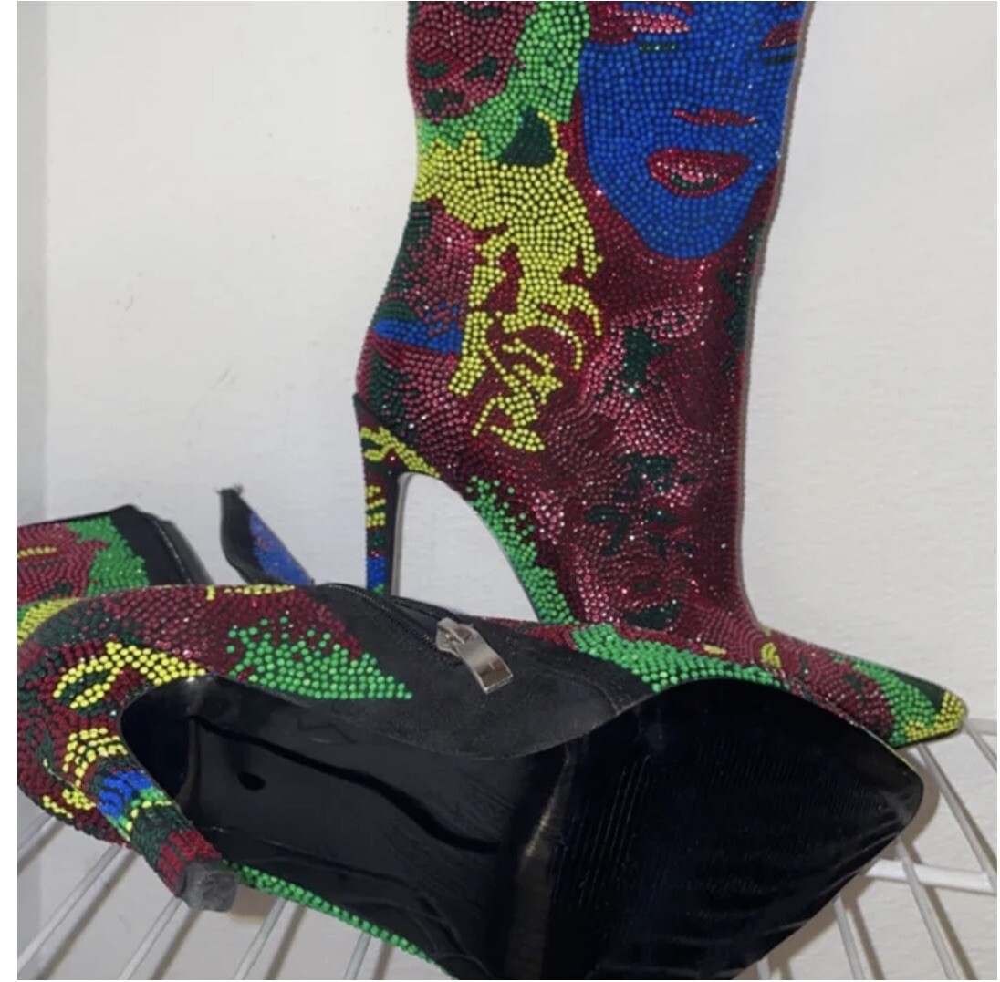 Azalea Wang Swarovski Diamond Booties - Gem