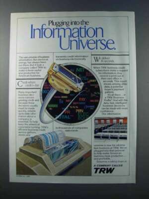 1981 TRW Business Credit Service Ad - Plugging Into | eBay