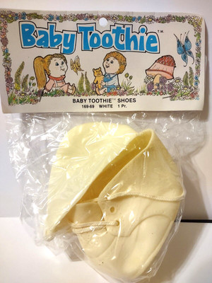 Baby Toothie Shoes Cabbage Patch vintage 80's WHITE sealed 169-69 | eBay