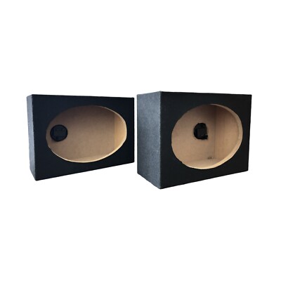 6x9 Pair Car Audio Speaker Box Enclosures, Fits All 6.9 Speakers -Black ...
