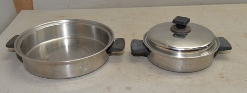 Rena Ware sauce pan 9 1/2 & 7 1/4 with lid 18-8 3 ply stainless steel ...