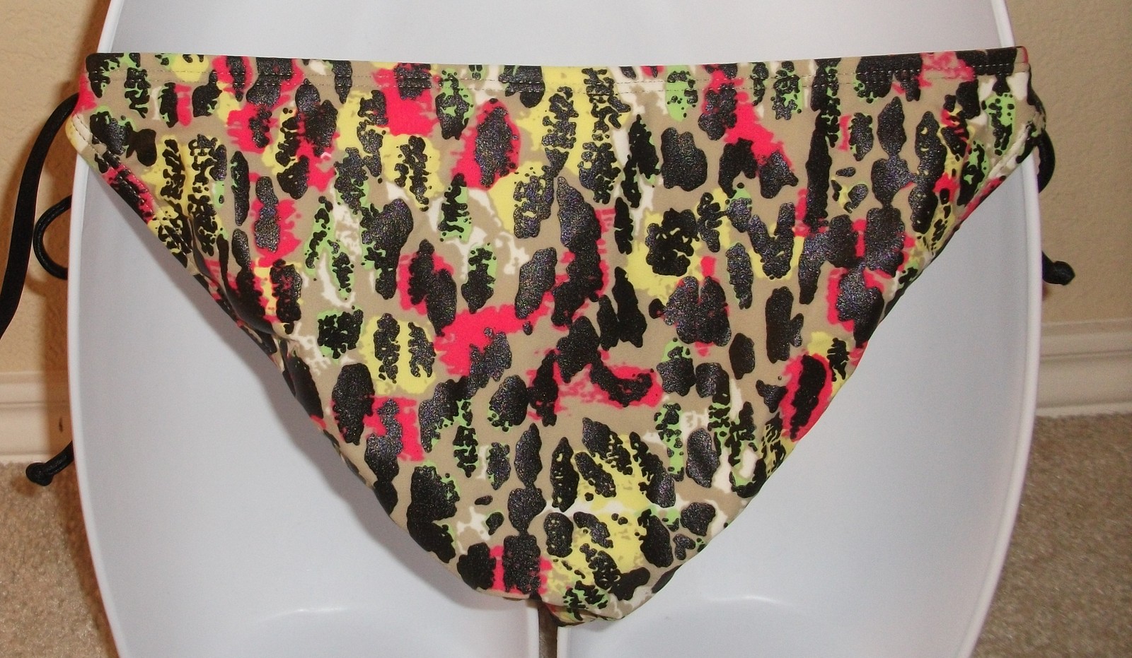 New ROXY 70's lowrider T side/ string bikini/ brazilian string swim ...