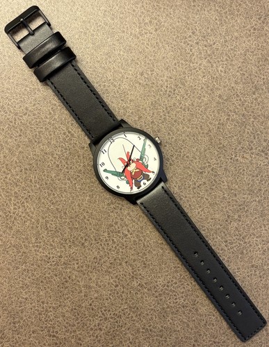 Yosemite Sam Themed Black Leather Band Wrist Watch | eBay