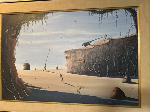 Kenneth Stancin 1973 “ Near Beginning”acrylic, canvas, abstract, 24x36 ...
