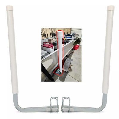 Boat Trailer 40" Zinc-Plated Guide On Post PVC Poles For Sailboat White ...