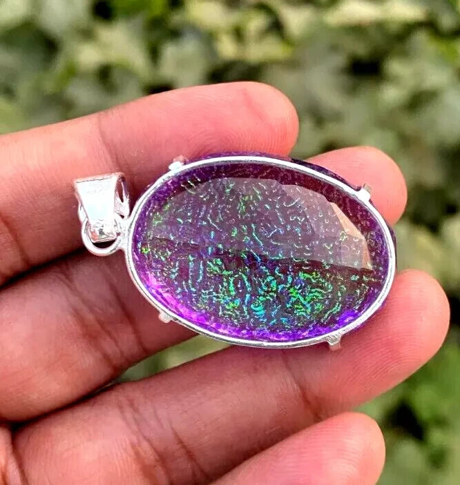 111 Ct+ Natural Oval Monarch Fire Opal Doublet 925 Solid Silver Pendant ...