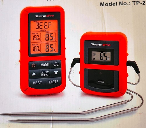 ThermoPro TP20 Remote Cooking Thermometer; Wireless, Dual Probe ...