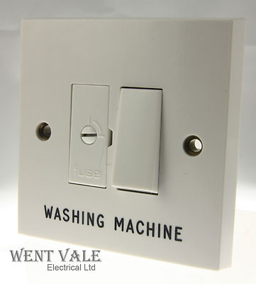 MEM Intra Range M201WM 13a D/Pole Switched Fused Spur Engraved Washing ...