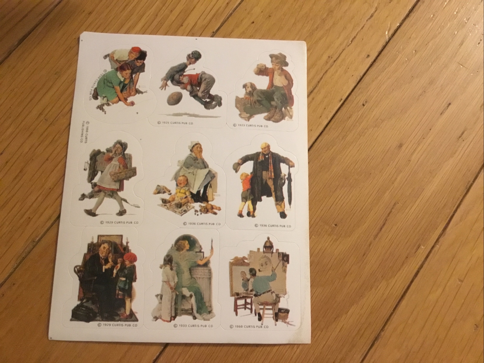 Vintage Norman Rockwell? Sticker Sheet | eBay
