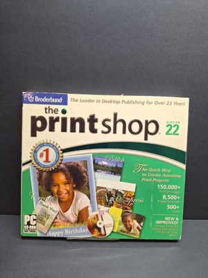 The Print Shop Version 22 Windows 2000 Or XP CD-ROM Broderbund | eBay