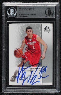 BAS 2011-12 SP Authentic Klay Thompson #23 BGS Authentic Auto ow6 | eBay