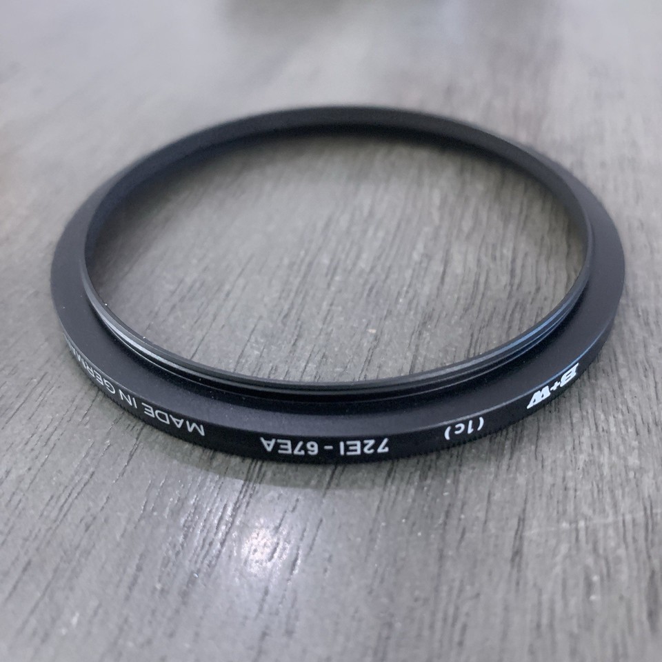 B+W (1c) 72Ei-67EA 72mm to 67mm Step-Down Ring Adapter Black 72-67mm | eBay