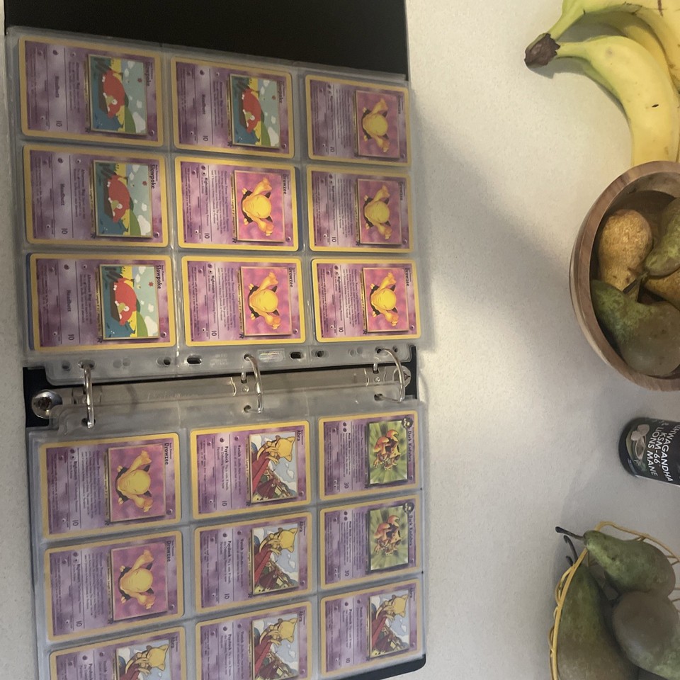 Team Rocket Binder RARE Vintage Binder With 128 Cards 2000 Pokemon with ...