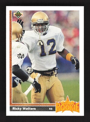 1991 Upper Deck Star Rookie Ricky Watters RC #9 San Francisco 49ers | eBay