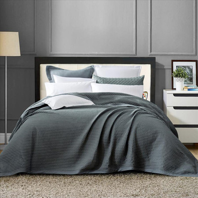 New 100% Cotton Chunky Large Waffle 1cm2 Blanket Bedspread Throw Rug ...