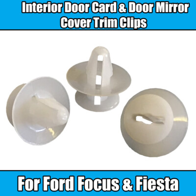 10x Clips For Ford Focus Fiesta Interior Door Trim Panel Cover Plastic ...