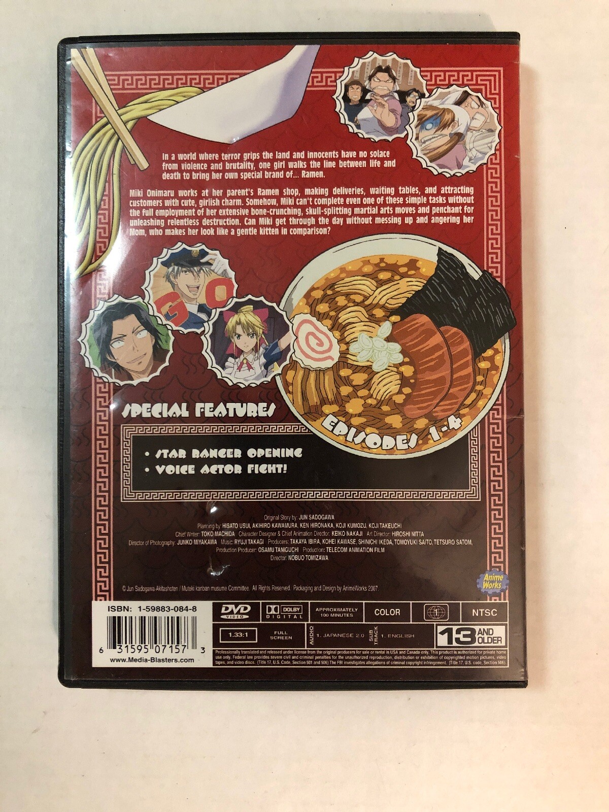 Ramen Fighter Miki: Miso Mayhem, Vol. 1, Excellent DVD, , 631595071573 ...