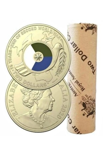 2020 75th Anniversary The End of WW2 Coloured $2 Coin Official RAM Mint ...