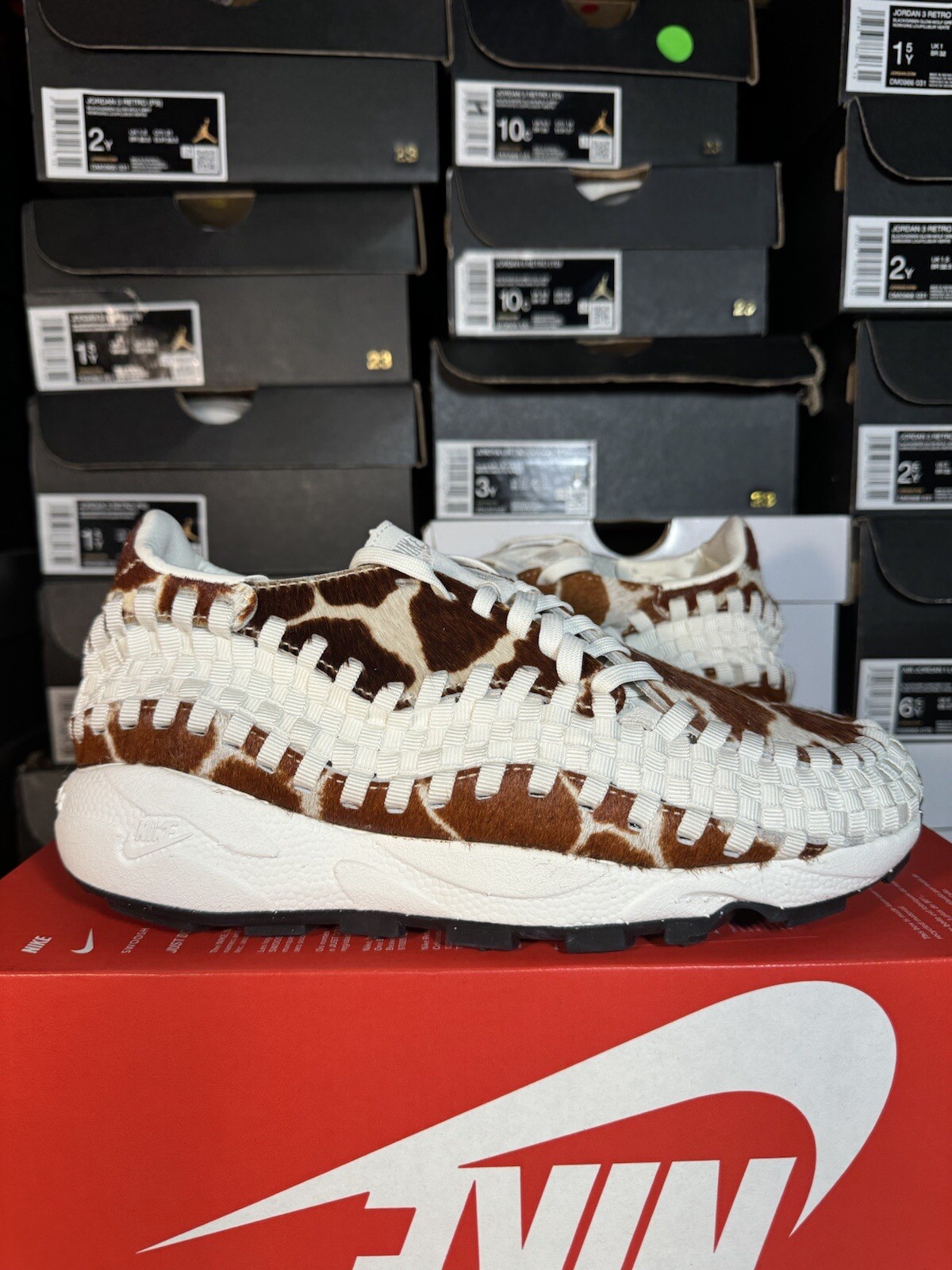 Nike Air Footscape Woven Cow Print BRAND NEW Size 8 Women | eBay